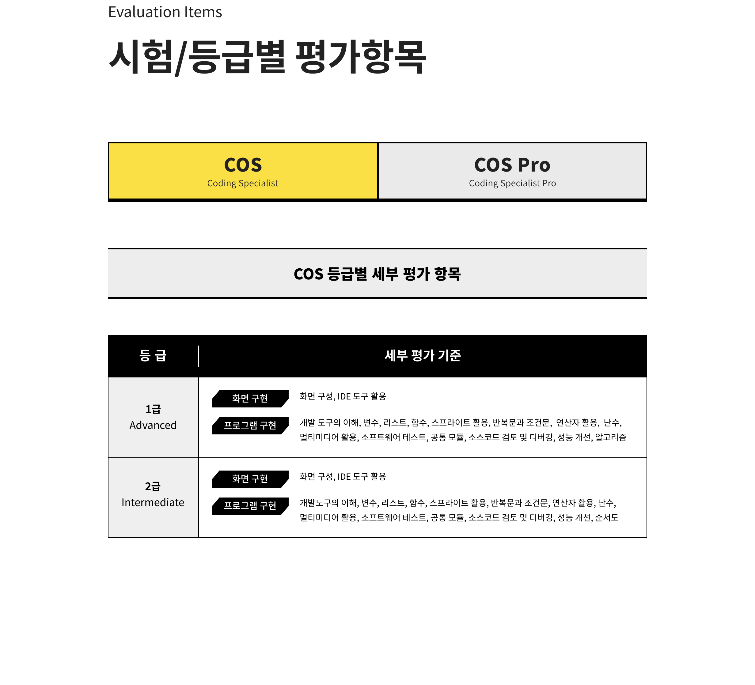 COS Pro 공식시험